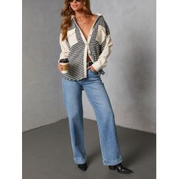 LA Angels Hemd in Creme/ Schwarz - 67% | Gr&ouml;&szlig;e L | Damen-blusen