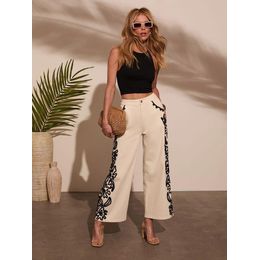 Milan Kiss Jeans - Comfort fit - in Creme/ Schwarz - 61% | Gr&ouml;&szlig;e XL | Damenjeans