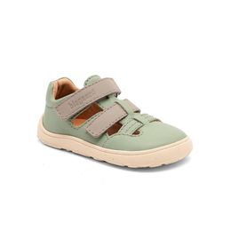 bisgaard Leder-Barfu&szlig;schuhe "Fabio" in Gr&uuml;n - 44% | Kindersandalen