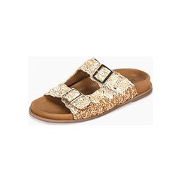 Inuovo Pantoletten in Hellbraun/ Beige - 82% | Gr&ouml;&szlig;e 37 | Damen-pantoletten