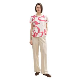 Tom Tailor Shirt in Pink/ Wei&szlig; - 79% | Gr&ouml;&szlig;e S | Damen-tops