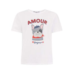 Zwillingsherz Shirt "Amour" in Wei&szlig; - 32% | Gr&ouml;&szlig;e S | Damen-tops