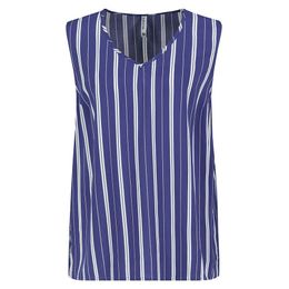 Sublevel Blusentop in Blau/ Wei&szlig; - 16% | Gr&ouml;&szlig;e L | Damen-blusen