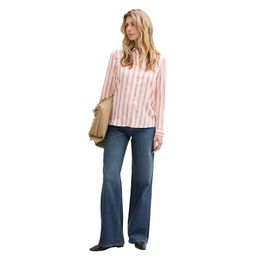 Tom Tailor Bluse in Rosa/ Beige/ Wei&szlig; - 80% | Gr&ouml;&szlig;e 38 | Damen-blusen