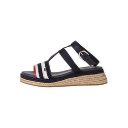 Tommy Hilfiger Shoes Leder-Keilsandaletten in Dunkelblau - 54% | Gr&ouml;&szlig;e 37 | Damen-sandalen