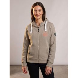 Sublevel Sweatjacke in Beige/ Grau - 60% | Gr&ouml;&szlig;e XL | Damen-sweatshirts-jacken
