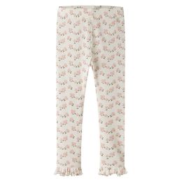 Lil Atelier Leggings "Gago" in Creme/ Rosa - 35% | Gr&ouml;&szlig;e 92 | Kinderhosen