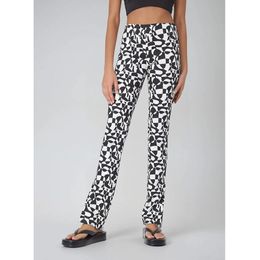 MONKI Hose in Schwarz/ Wei&szlig; - 50% | Gr&ouml;&szlig;e 34 | Damenhosen