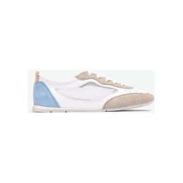 Unisa Leder-Sneakers in Wei&szlig;/ Hellblau/ Beige - 67% | Gr&ouml;&szlig;e 37 | Damen-sneakers
