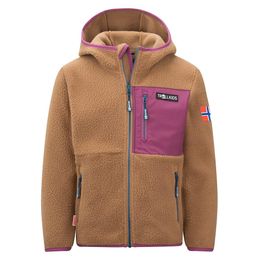 Trollkids Fleecejacke "Aurlandsfjord" in Hellbraun - 41% | Gr&ouml;&szlig;e 140 | Kids-fleecejacken-fleecepullover
