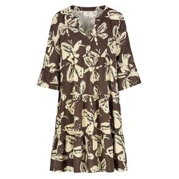 Sublevel Kleid in Dunkelbraun/ Beige - 51% | Gr&ouml;&szlig;e M | Damen-kleider