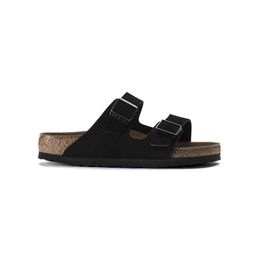 Birkenstock Leder-Pantoletten "Arizona SFB" in Schwarz - 19% | Gr&ouml;&szlig;e 38 | Damen-pantoletten