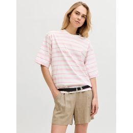 Jack & Jones JJXX Shirt in Wei&szlig;/ Rosa - 44% | Gr&ouml;&szlig;e XS | Damen-tops