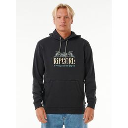 Rip Curl Hoodie "Down The Line" in Schwarz - 57% | Gr&ouml;&szlig;e L | Herren-sweatshirts-jacken