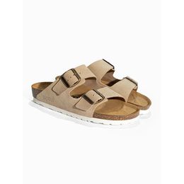 BACKSUN Leder-Pantoletten "Bali" in Beige - 51% | Gr&ouml;&szlig;e 39 | Damen-pantoletten