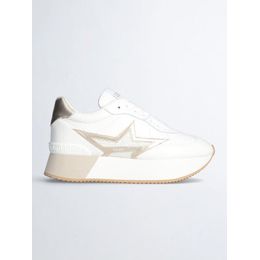 Liu Jo Sneakers in Wei&szlig;/ Gold - 59% | Gr&ouml;&szlig;e 40 | Damen-sneakers
