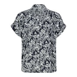 Sublevel Bluse in Dunkelblau/ Wei&szlig; - 76% | Gr&ouml;&szlig;e M | Damen-blusen