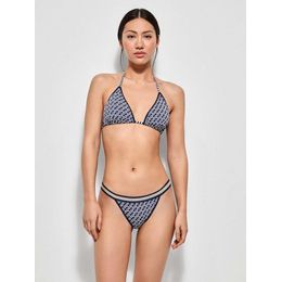 gisela Bikini-Oberteil in Dunkelblau/ Wei&szlig; - 38% | Gr&ouml;&szlig;e L | Damen-bademode