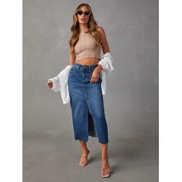Tazga Jeansrock in Dunkelblau - 52% | Gr&ouml;&szlig;e 38 | Damenroecke