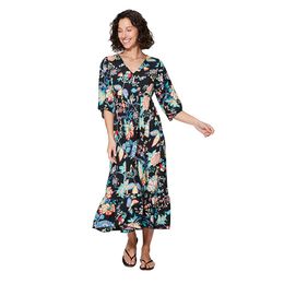 Ipanima Kleid in Schwarz/ Bunt - 47% | Gr&ouml;&szlig;e 38/40 | Damen-kleider