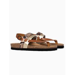Sunbay Zehentrenner "Gove" in Hellbraun/ Gold - 56% | Gr&ouml;&szlig;e 36 | Damen-sandalen
