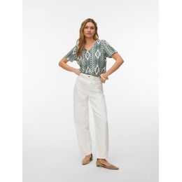 V&eacute;ro Moda Vero Moda Shirt in Gr&uuml;n/ Wei&szlig; - 36% | Gr&ouml;&szlig;e M | Damen-tops