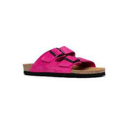 Sunbay Leder-Pantoletten "Trefle" in Fuchsia - 56% | Gr&ouml;&szlig;e 39 | Damen-pantoletten