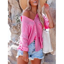 Milan Kiss Bluse in Pink - 67% | Gr&ouml;&szlig;e M | Damen-blusen