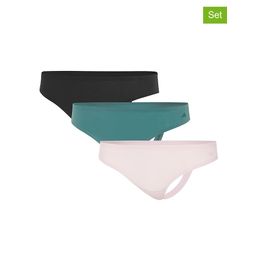 Adidas 3er-Set: Strings in Hellrosa/ T&uuml;rkis/ Schwarz - 59% | Gr&ouml;&szlig;e XL | Damen-unterteile