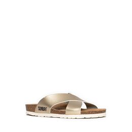 Sunbay Pantoletten "Rita" in Gold - 57% | Gr&ouml;&szlig;e 37 | Damen-pantoletten
