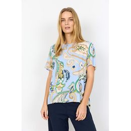 soyaconcept Bluse "Casja" in Hellblau/ Beige - 43% | Gr&ouml;&szlig;e S | Damen-blusen