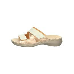 Think! Leder-Pantoletten "Camilla" in Creme/ Gold - 49% | Gr&ouml;&szlig;e 40 | Damen-pantoletten