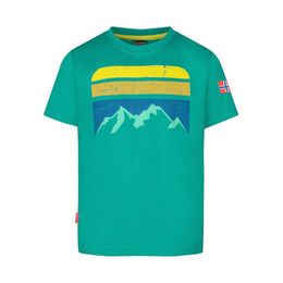 Trollkids Shirt "Falketind T" in T&uuml;rkis - 47% | Gr&ouml;&szlig;e 176 | Kinder-oberteile