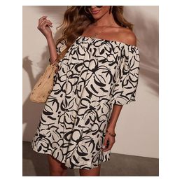 Milan Kiss Kleid in Wei&szlig;/ Schwarz - 78% | Gr&ouml;&szlig;e L | Damen-kleider