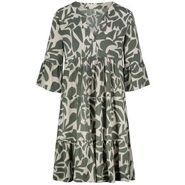 Sublevel Kleid in Dunkelgr&uuml;n/ Wei&szlig; - 61% | Gr&ouml;&szlig;e L | Damen-kleider