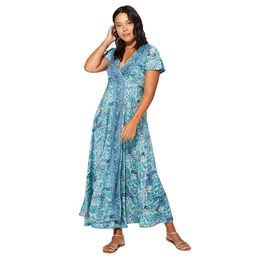 Aller Simplement Kleid in T&uuml;rkis/ Blau - 38% | Gr&ouml;&szlig;e 38/40 | Damen-kleider