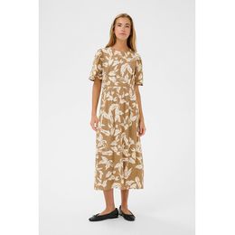 Kaffe Kleid in Beige/ Wei&szlig; - 49% | Gr&ouml;&szlig;e 40 | Damen-kleider