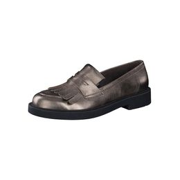 Paul Green Leder-Slipper in Braun/ Gold - 77% | Gr&ouml;&szlig;e 37,5 | Damen-schuhe-halbschuhe