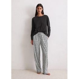 Marc O'Polo Marc O ́Polo Pyjama-Oberteil in Schwarz - 52% | Gr&ouml;&szlig;e M | Damen-loungewear