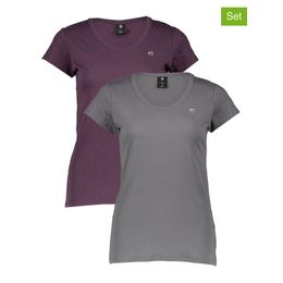 G-Star Raw G-Star 2er-Set: Shirts in Lila/ Grau - 25% | Gr&ouml;&szlig;e L | Damen-tops