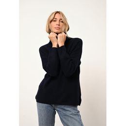 Just Cashmere Kaschmir-Rollkragenpullover "Blantyre" in Dunkelblau - 76% | Gr&ouml;&szlig;e M | Damen-pullover-cardigans