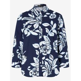 More & More More & More Bluse in Dunkelblau/ Wei&szlig; - 78% | Gr&ouml;&szlig;e 34 | Damen-blusen
