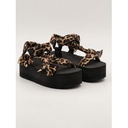 Bellucci Sandalen in Hellbraun/ Schwarz - 56% | Gr&ouml;&szlig;e 39 | Damen-sandalen