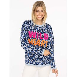 Zwillingsherz Pullover "Wild Heart" in Blau - 69% | Gr&ouml;&szlig;e L/XL | Damen-pullover-cardigans