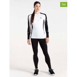 Dare 2b 2tlg. Funktionsw&auml;sche-Set "Exchange IIII" in Schwarz/ Wei&szlig; - 76% | Gr&ouml;&szlig;e 32 | Damen-sportunterwaesche