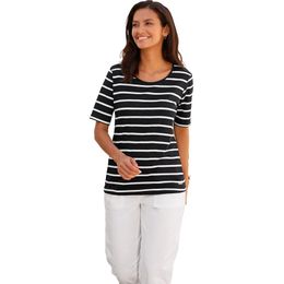 WITT WEIDEN Shirt in Schwarz/ Wei&szlig; - 52% | Gr&ouml;&szlig;e 38 | Damen-tops