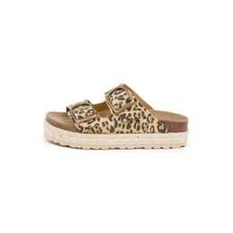 SABOKETS Pantoletten in Beige/ Schwarz - 46% | Gr&ouml;&szlig;e 37 | Damen-pantoletten