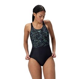Speedo Badeanzug "End+ H-Boom" in Dunkelblau/ Gr&uuml;n - 31% | Gr&ouml;&szlig;e 42 | Damen-bademode