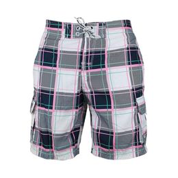 SRK Badeshorts "Clif" in Dunkelblau/ Wei&szlig;/ Rosa - 55% | Gr&ouml;&szlig;e S | Herren-bademode-sport