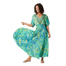 Aller Simplement Kleid in Gr&uuml;n/ Blau - 71% | Gr&ouml;&szlig;e 34-40 | Damen-kleider